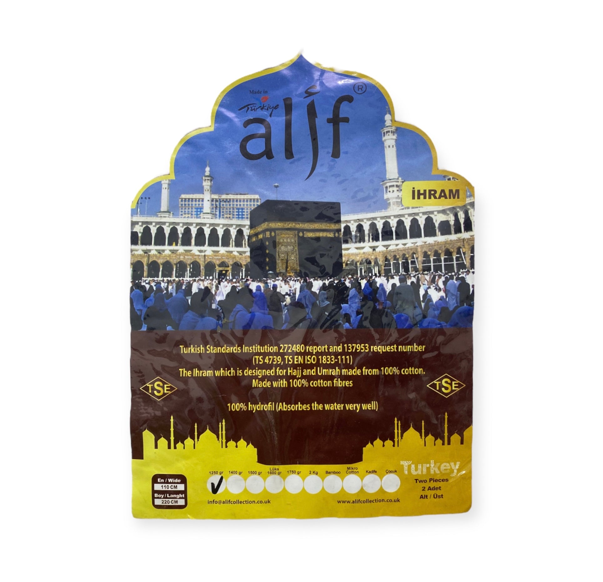 Premium quality Alif Ihram for Hajj and Umrah 2pcs-the islamic shop ...