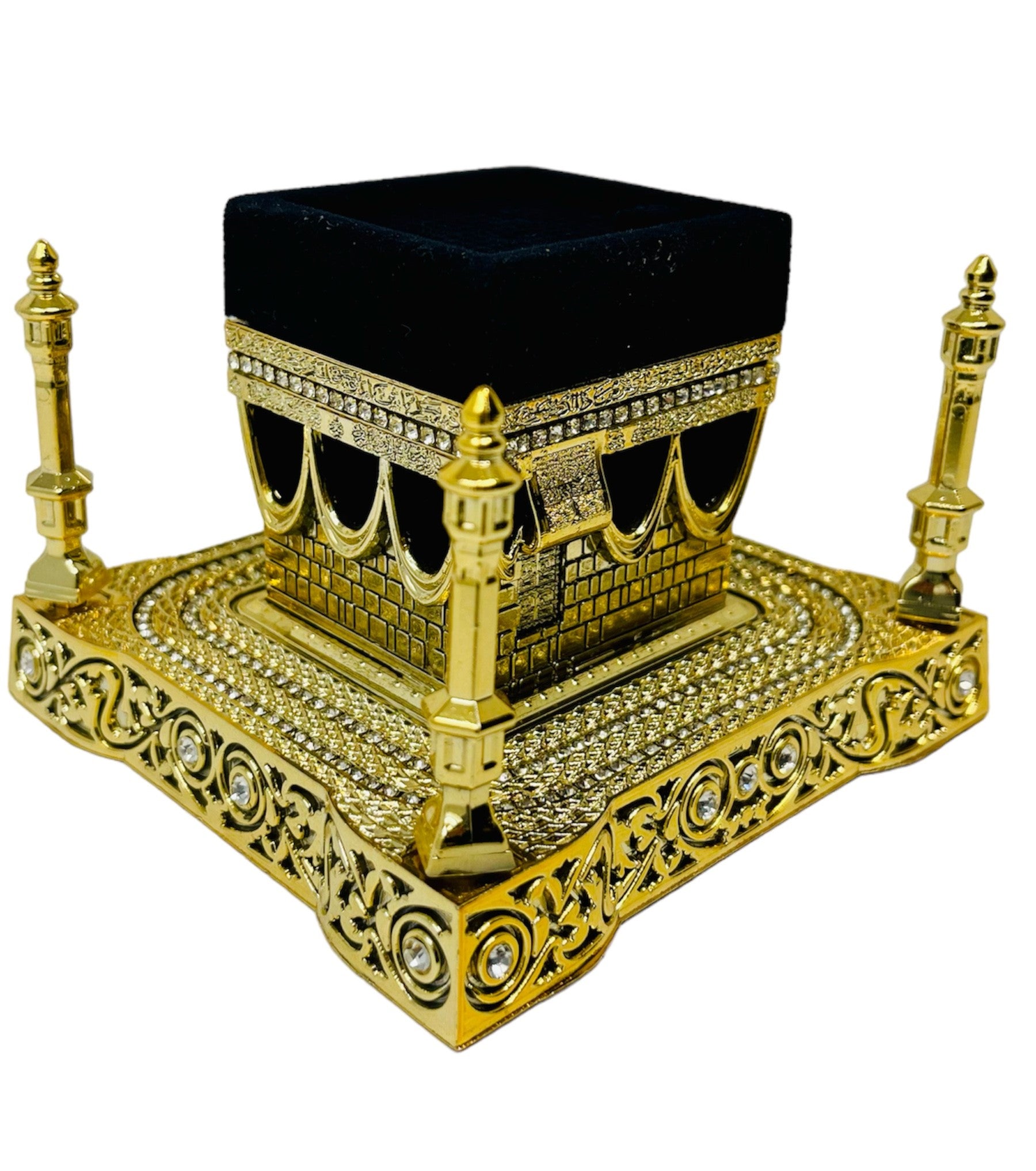 Islamic Table Decor Kaba Replica Gold & Black-the islamic shop.com ...